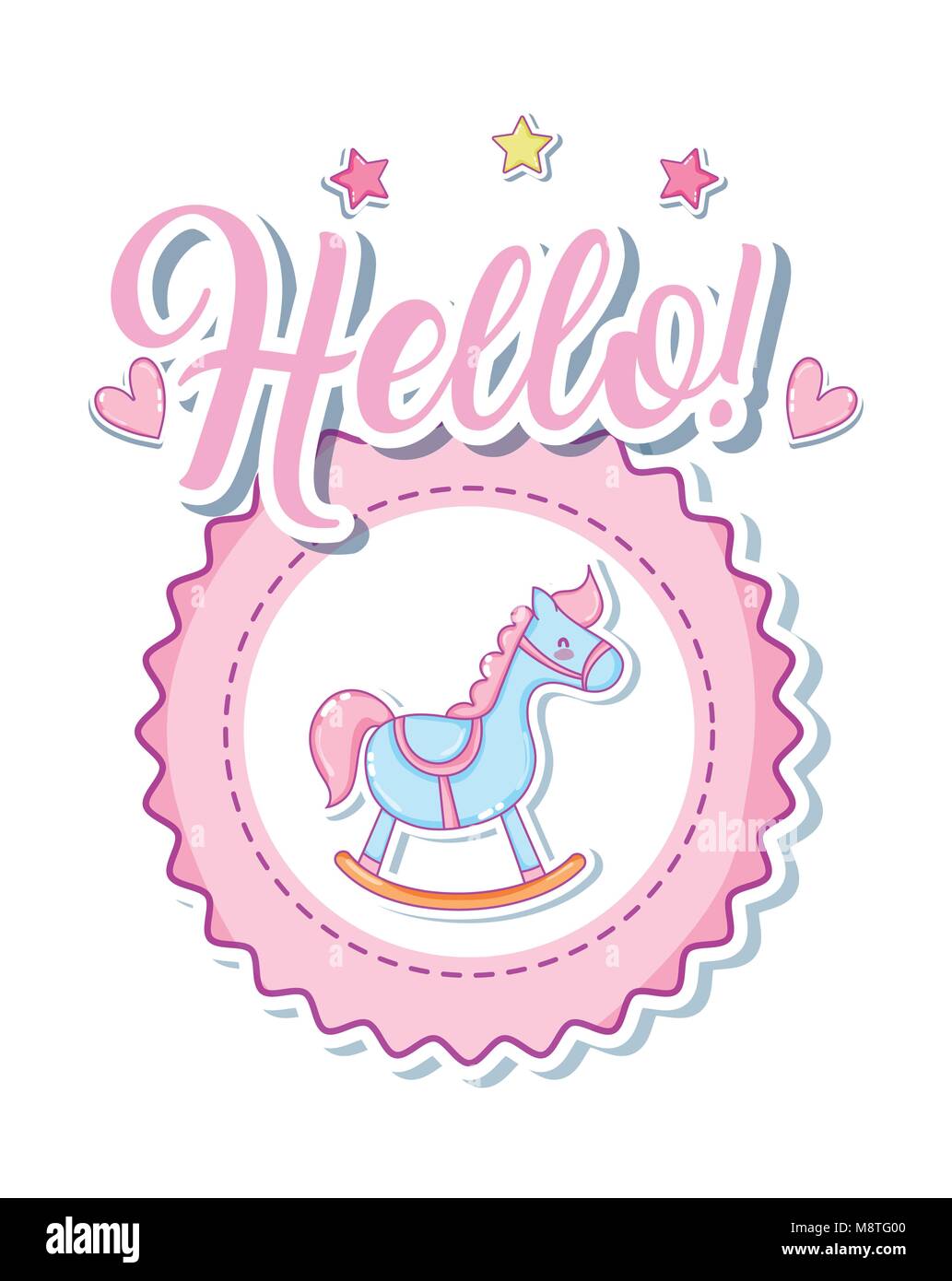 Hello cute baby cartoon Stock Vector Image & Art - Alamy