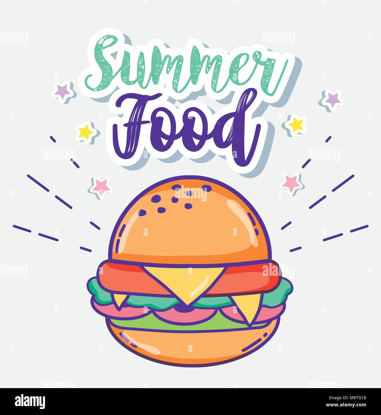 Summer food cartoons Stock Vector Image & Art - Alamy