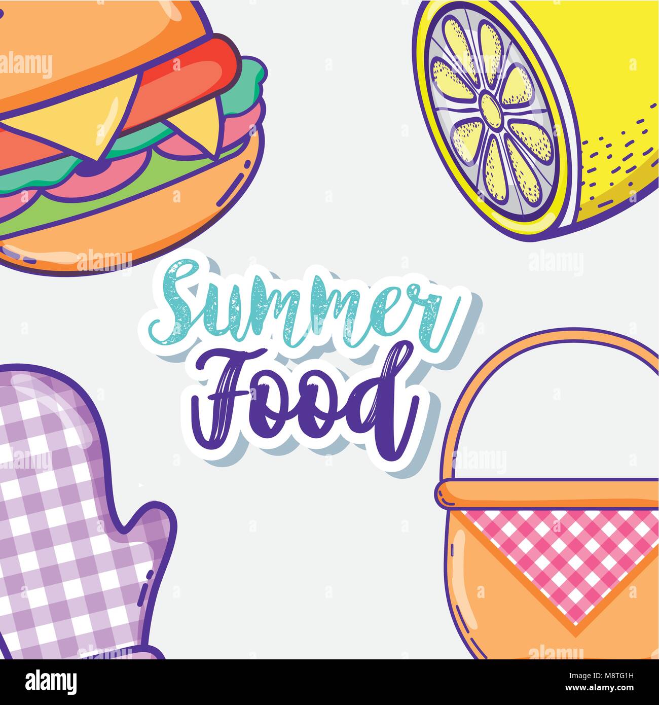 Summer food cartoons Stock Vector Image & Art - Alamy