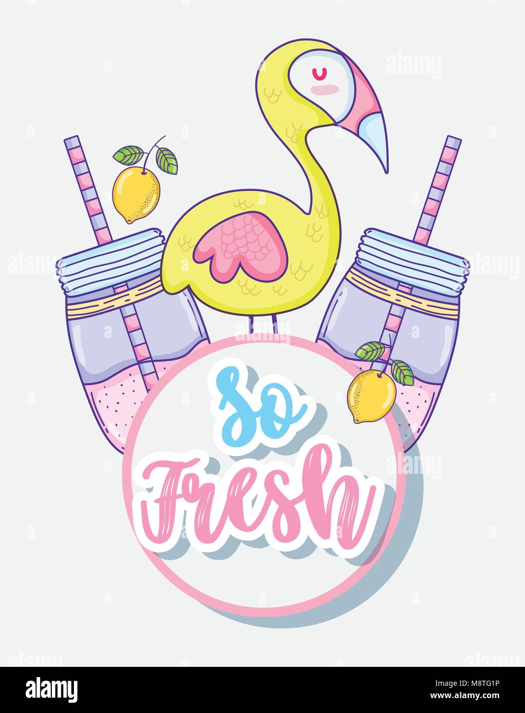 So fresh summer juice cartoon Stock Vector Image & Art - Alamy