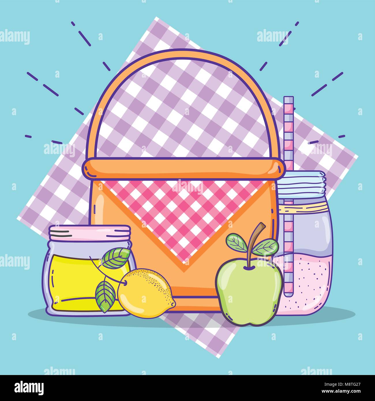 Summer food cartoons Stock Vector Image & Art - Alamy