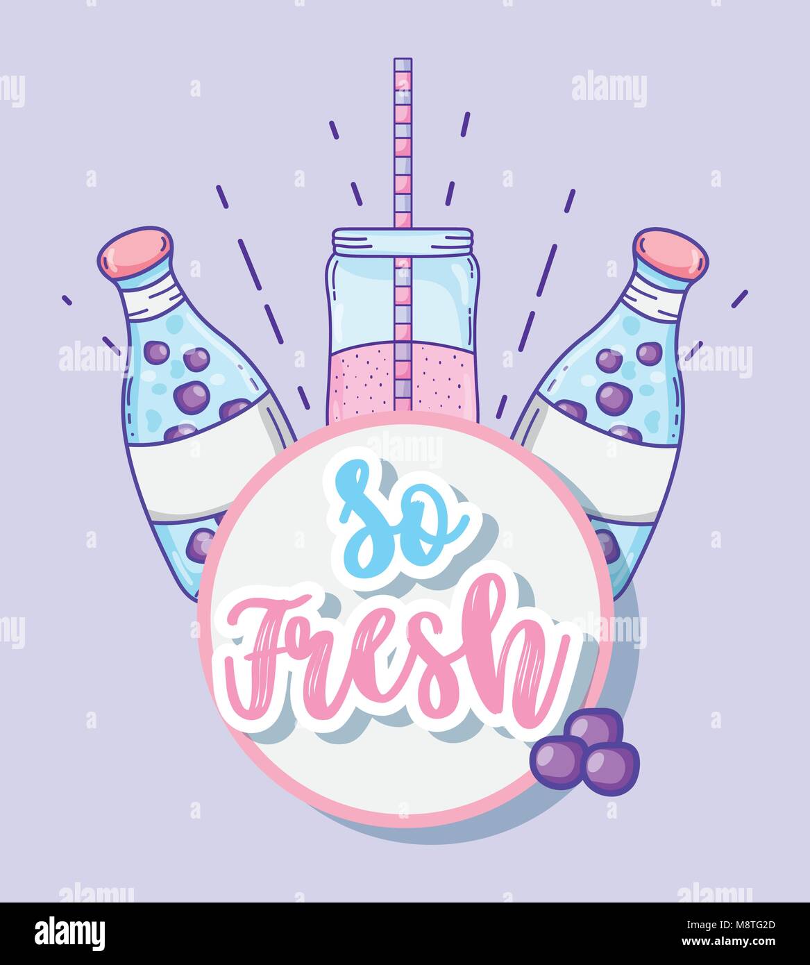 So fresh summer juice cartoon Stock Vector Image & Art - Alamy