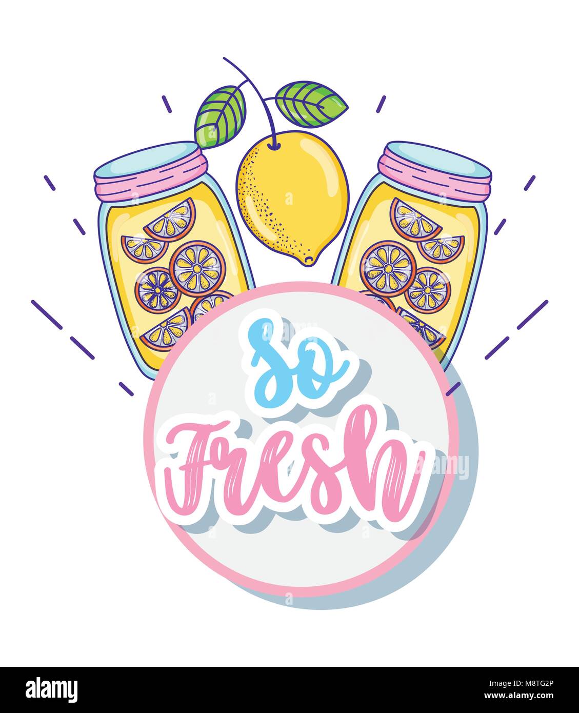 So fresh summer juice cartoon Stock Vector Image & Art - Alamy