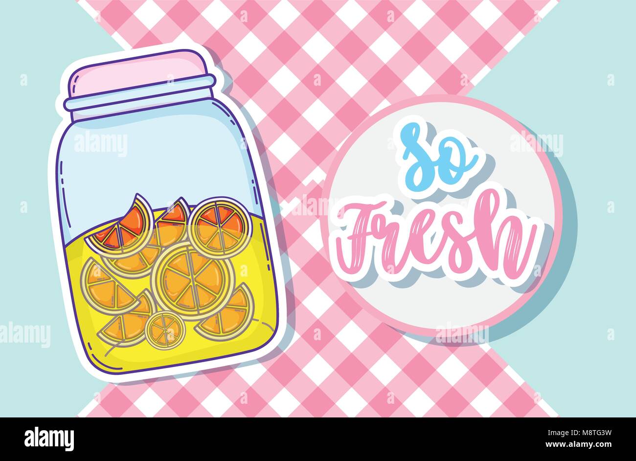 So fresh summer juice cartoon Stock Vector Image & Art - Alamy