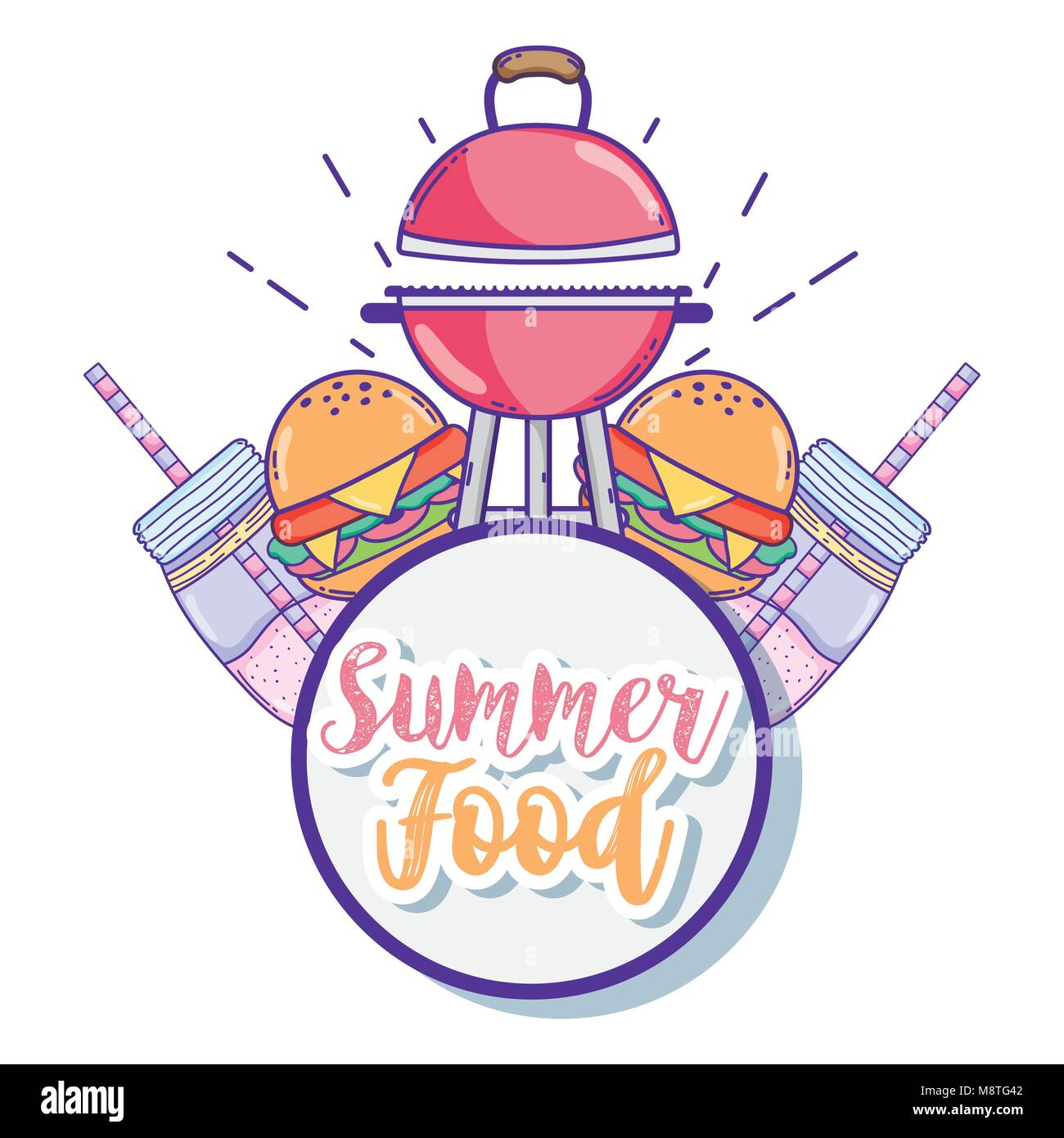 Summer food cartoons Stock Vector Image & Art - Alamy