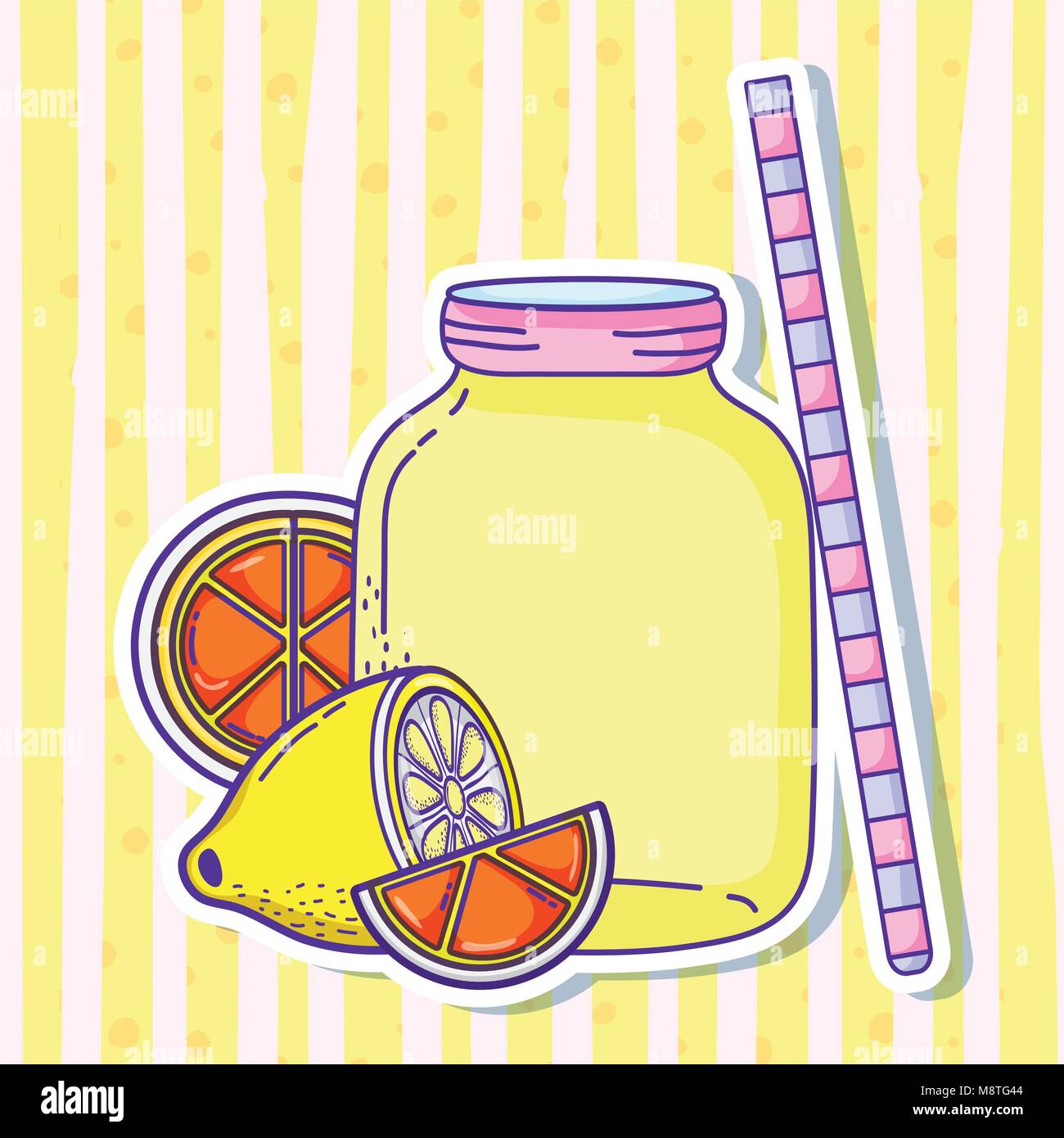 Mason jar lemonade Stock Vector Images - Alamy