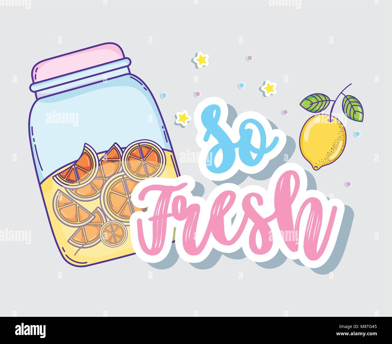 So fresh summer juice cartoon Stock Vector Image & Art - Alamy