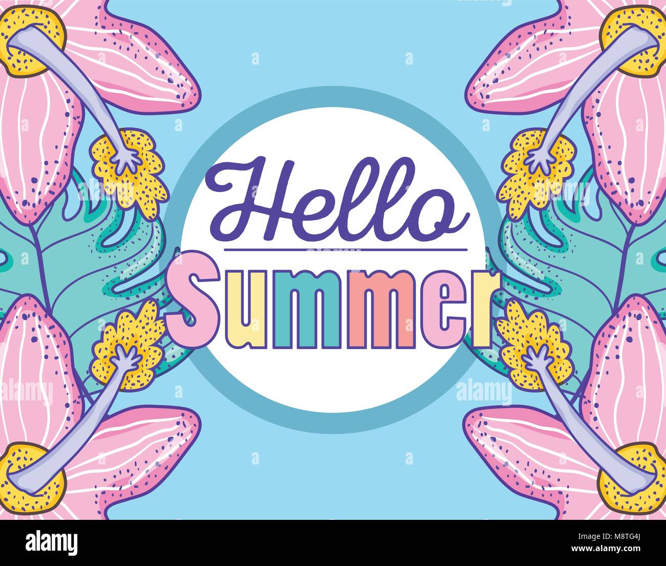 Hello summer cartoons Stock Vector Image & Art - Alamy