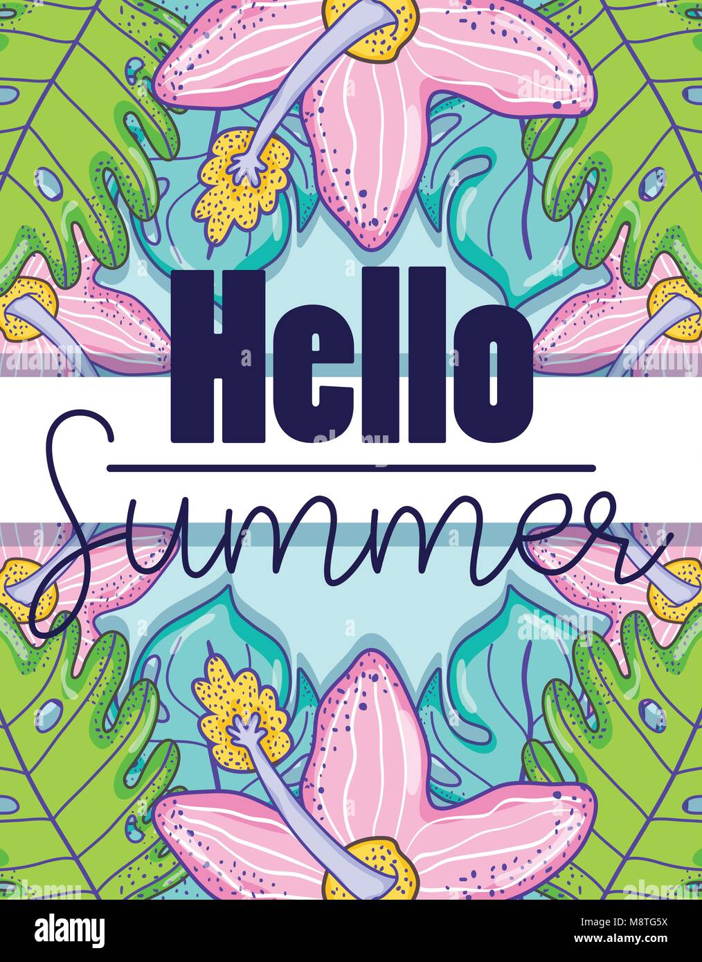 Hello summer cartoons Stock Vector Image & Art - Alamy