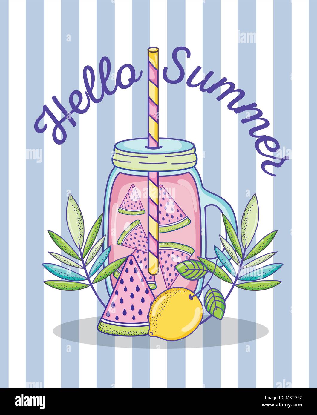 Hello summer cartoons Stock Vector Image & Art - Alamy