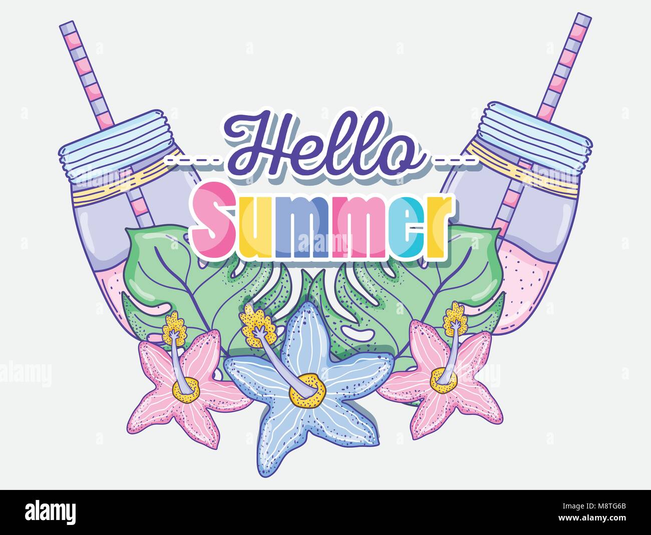 Hello summer cartoons Stock Vector Image & Art - Alamy