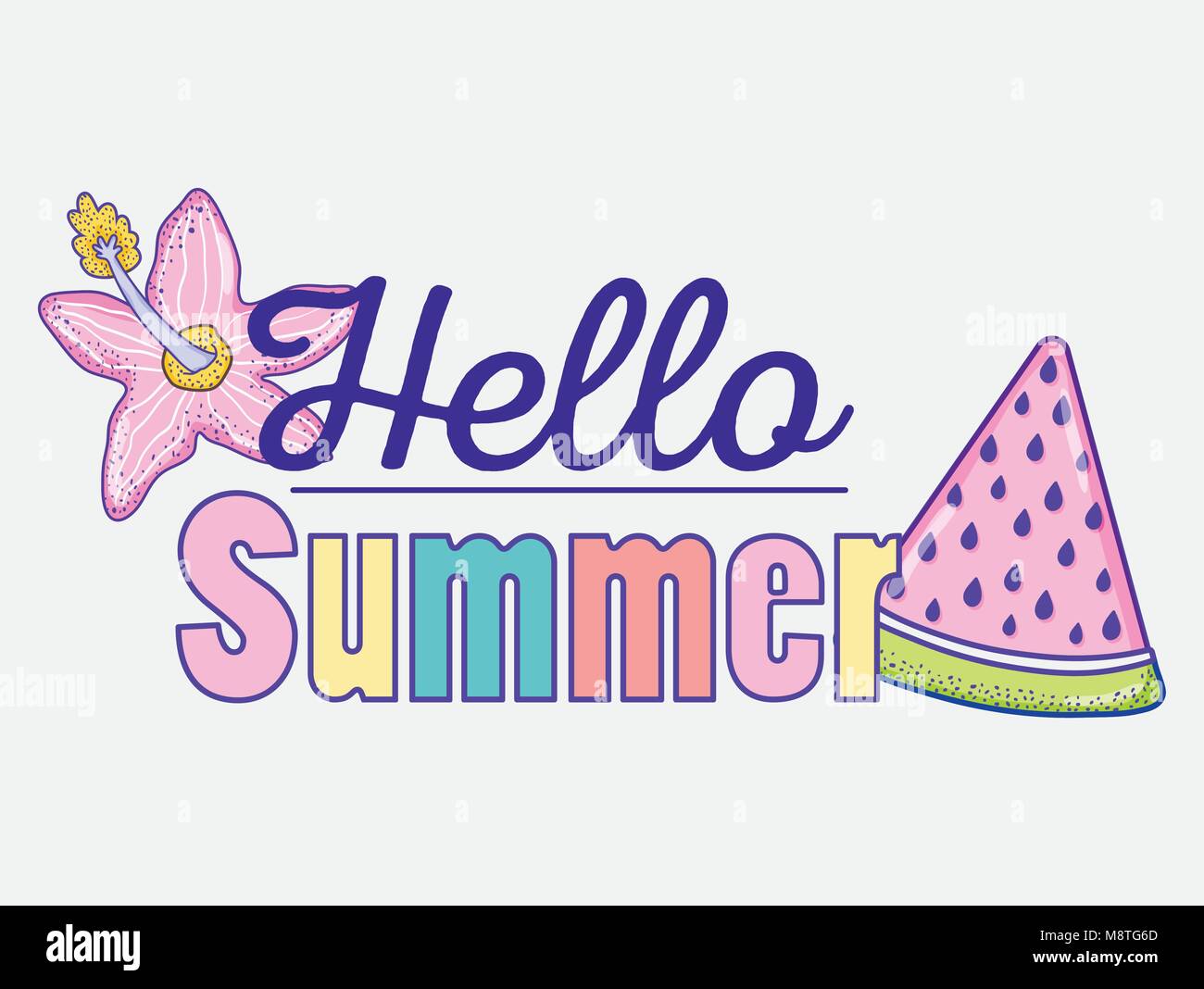 Hello summer cartoons Stock Vector Image & Art - Alamy