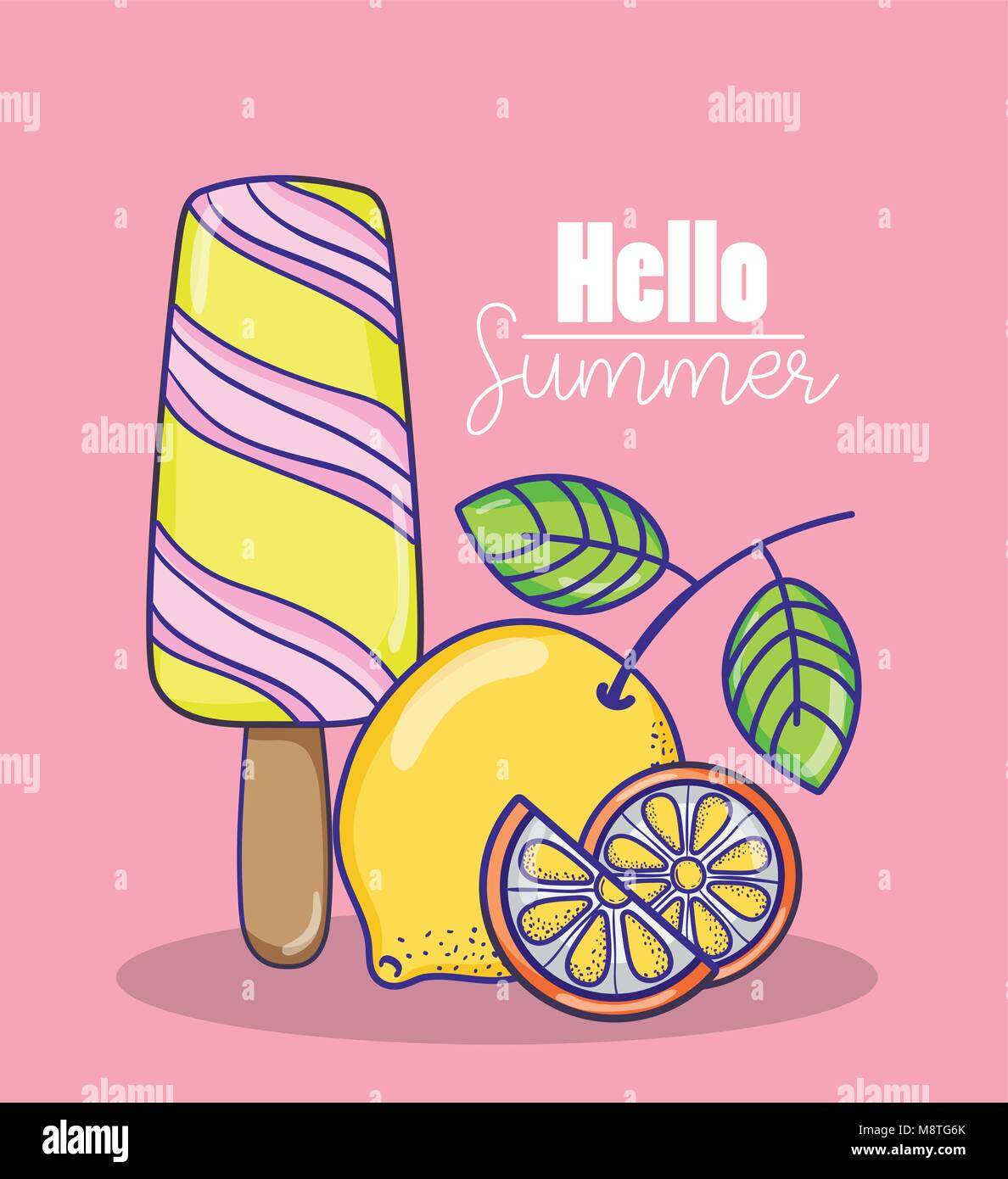 Hello summer cartoons Stock Vector Image & Art - Alamy