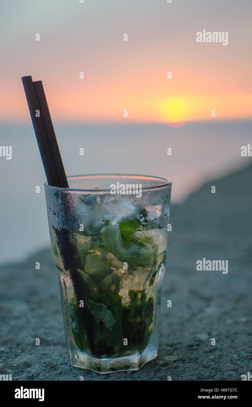 cocktail with sunset views Stock Photo - Alamy