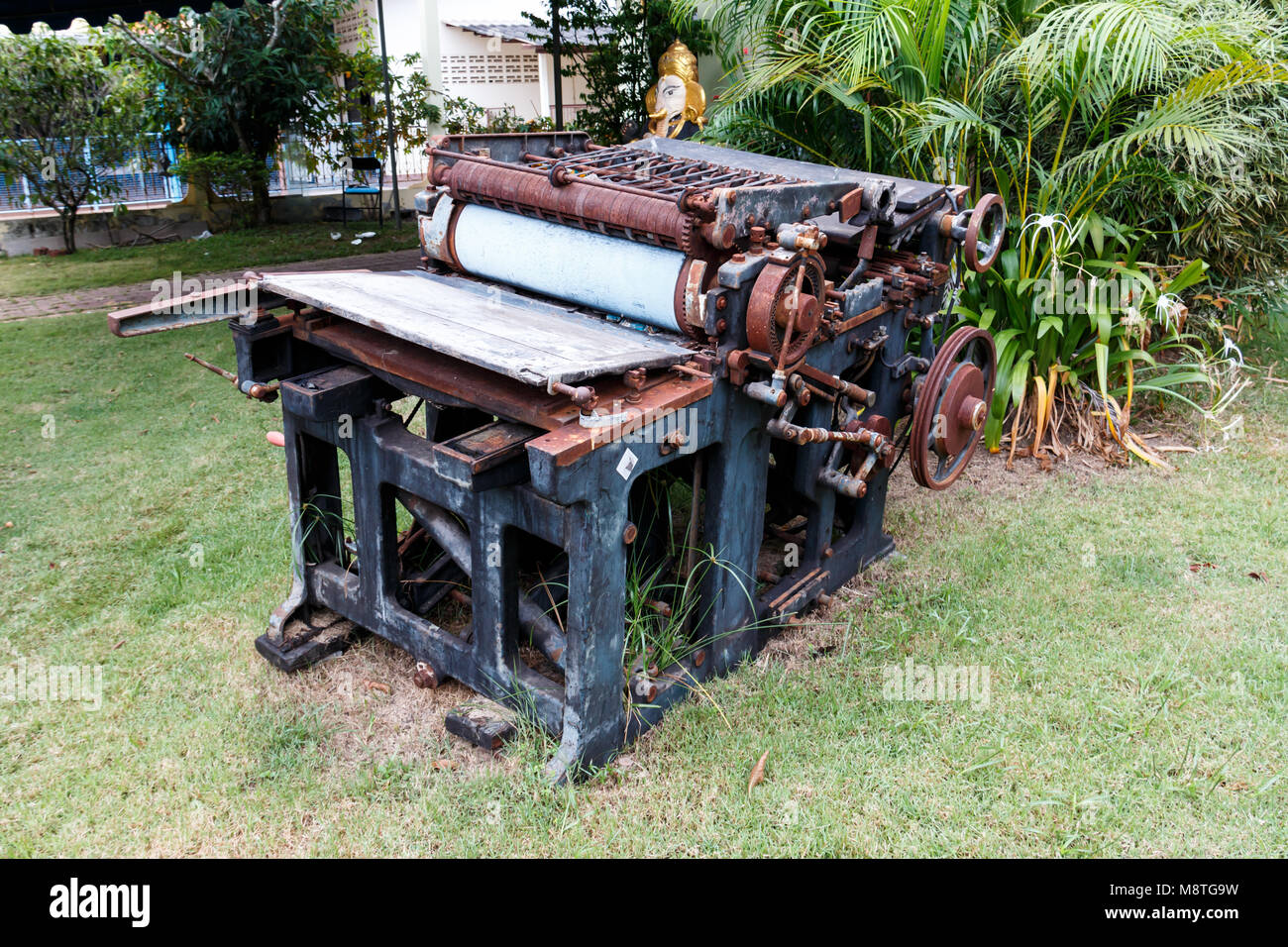 old machine for printing Stock Photo - Alamy