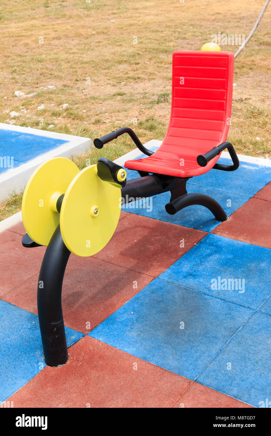 The Apparatus for Exercise in the Park Stock Photo - Alamy