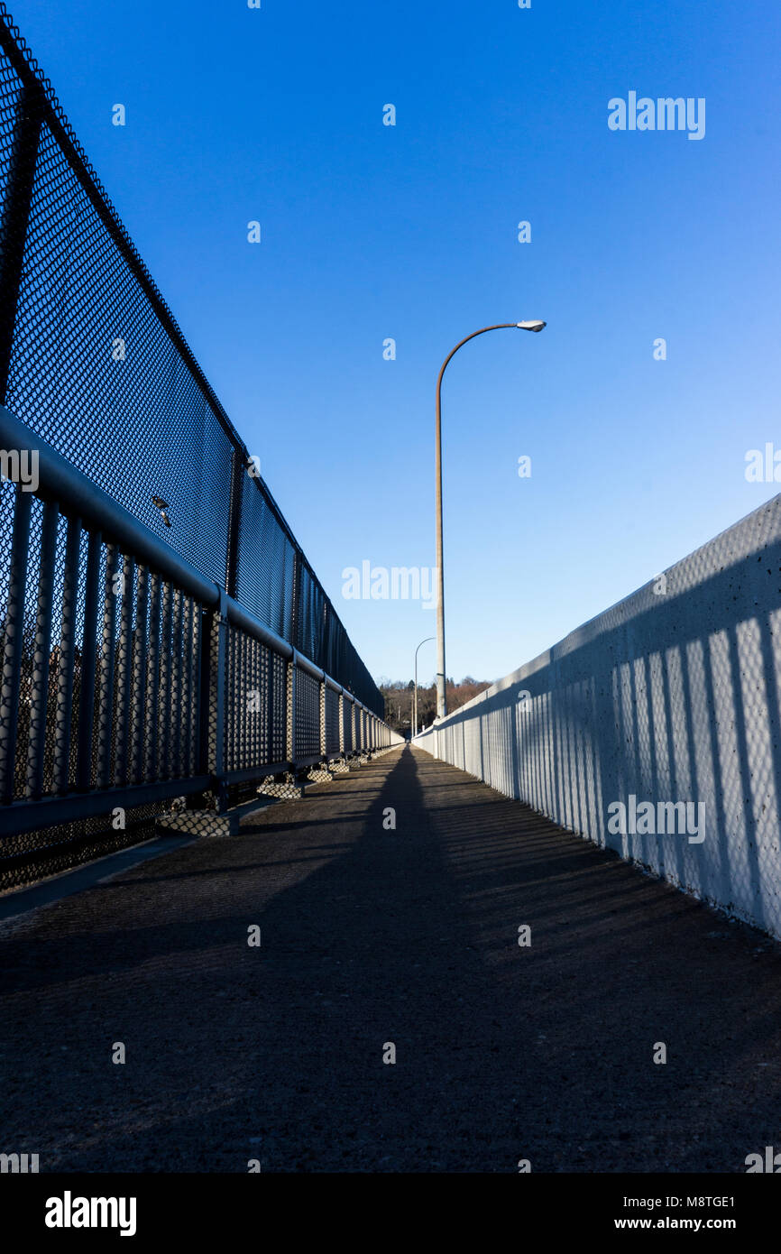 A bridge's vanishing point from a lower perspective Stock Photo - Alamy