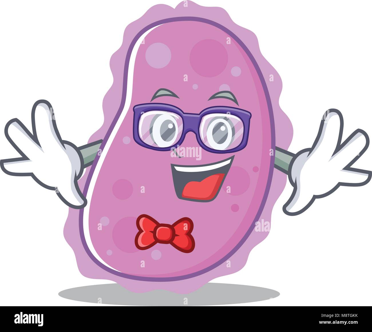 Geek bacteria character cartoon style Stock Vector Image & Art - Alamy