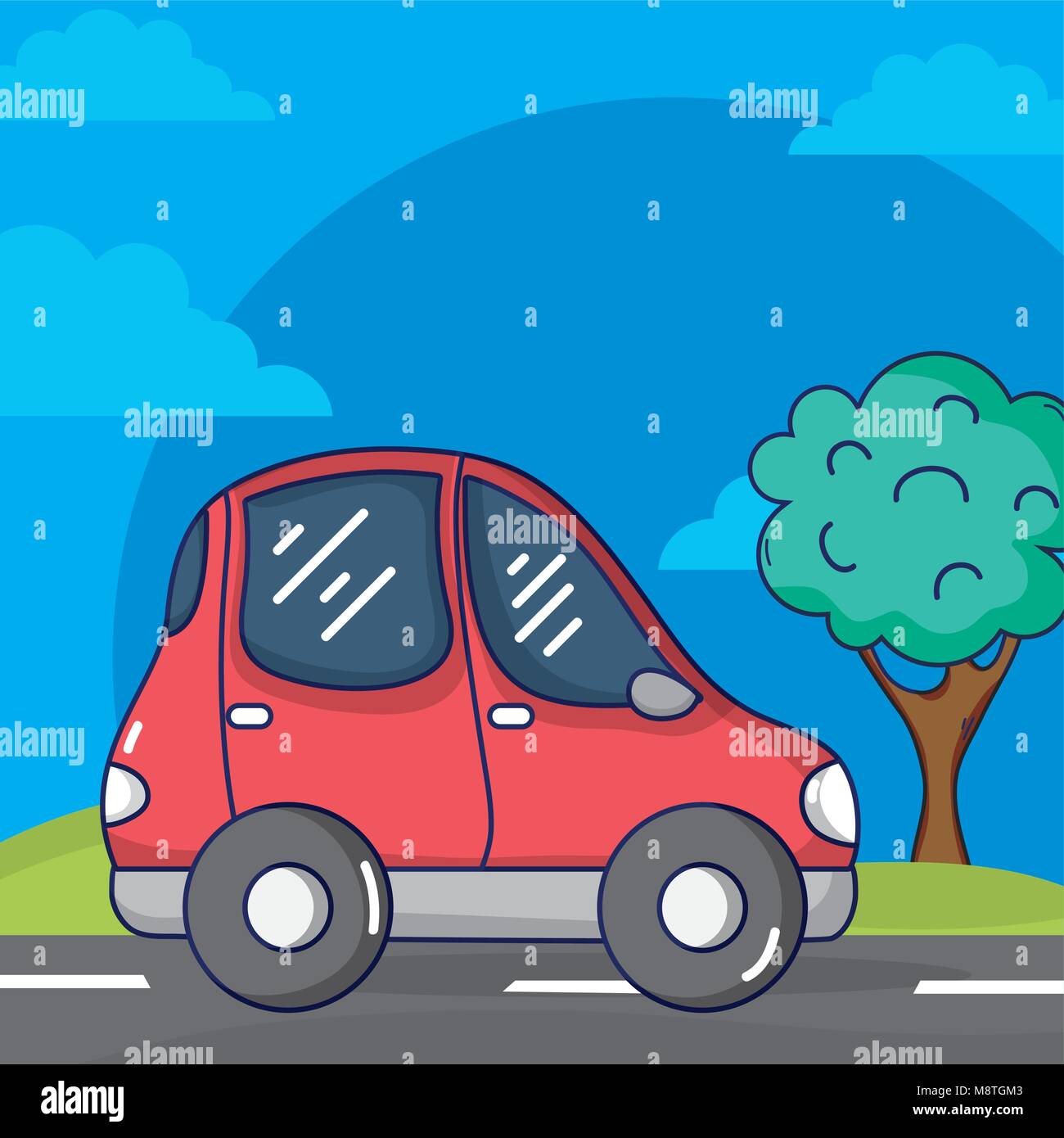 Small red trees Stock Vector Images - Alamy