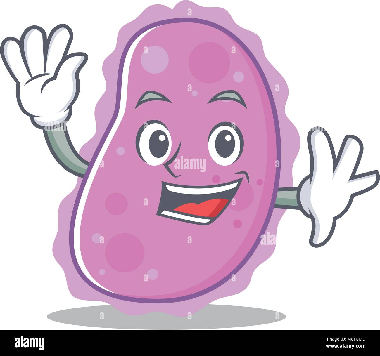 Waving bacteria character cartoon style Stock Vector Image & Art - Alamy