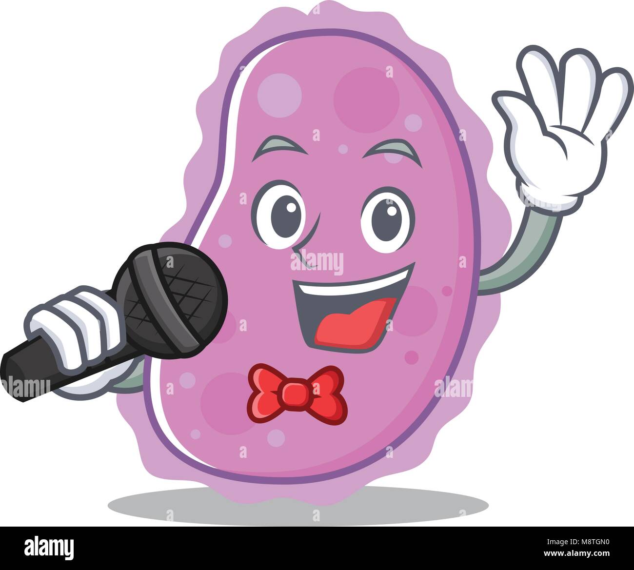 Singing bacteria mascot cartoon style Stock Vector Image & Art - Alamy