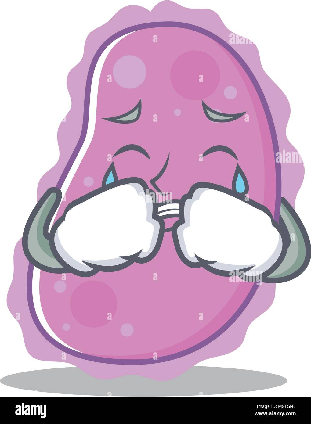 Crying bacteria mascot cartoon style Stock Vector Image & Art - Alamy