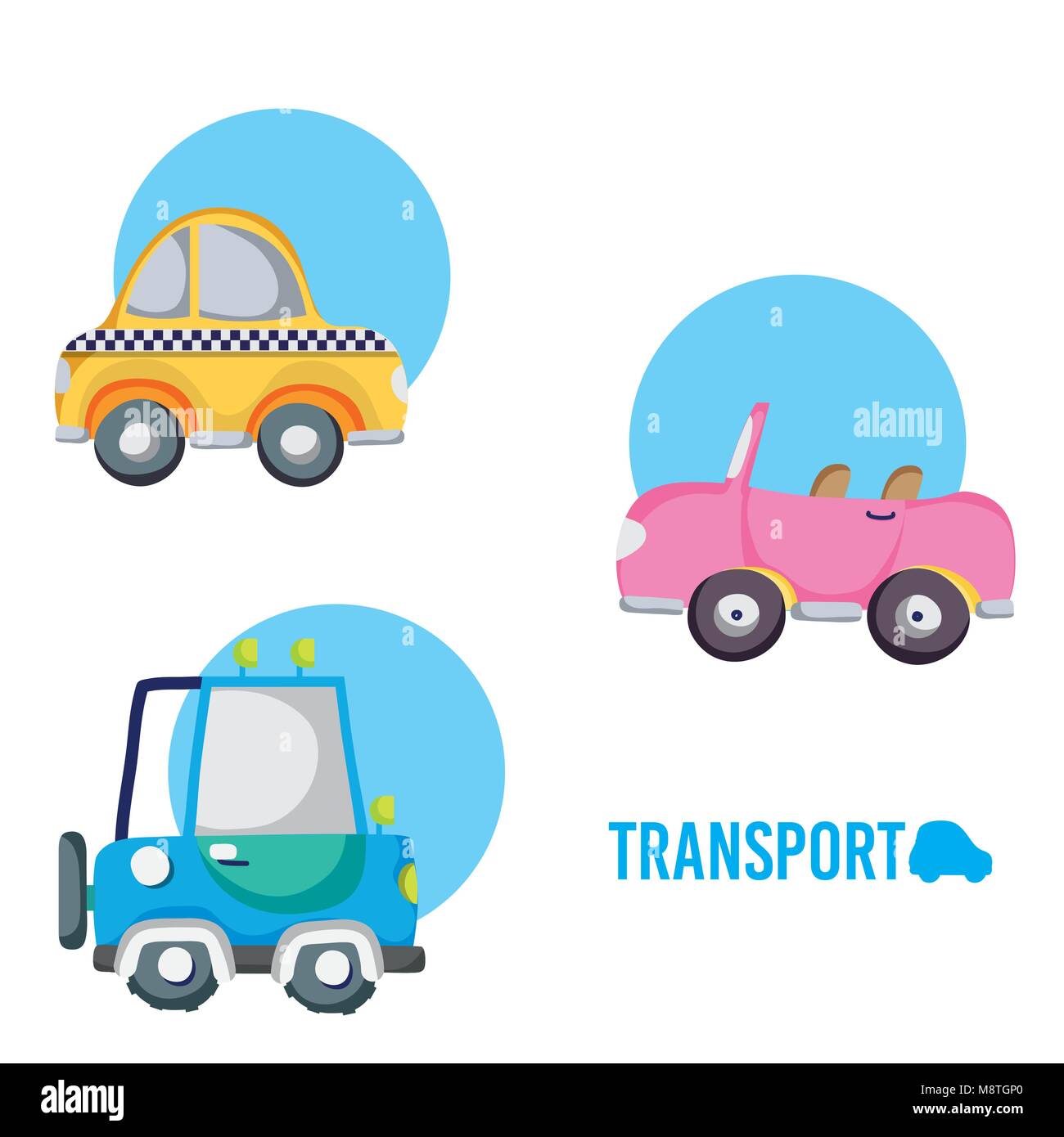 Set of cartoons vehicles Stock Vector Image & Art - Alamy