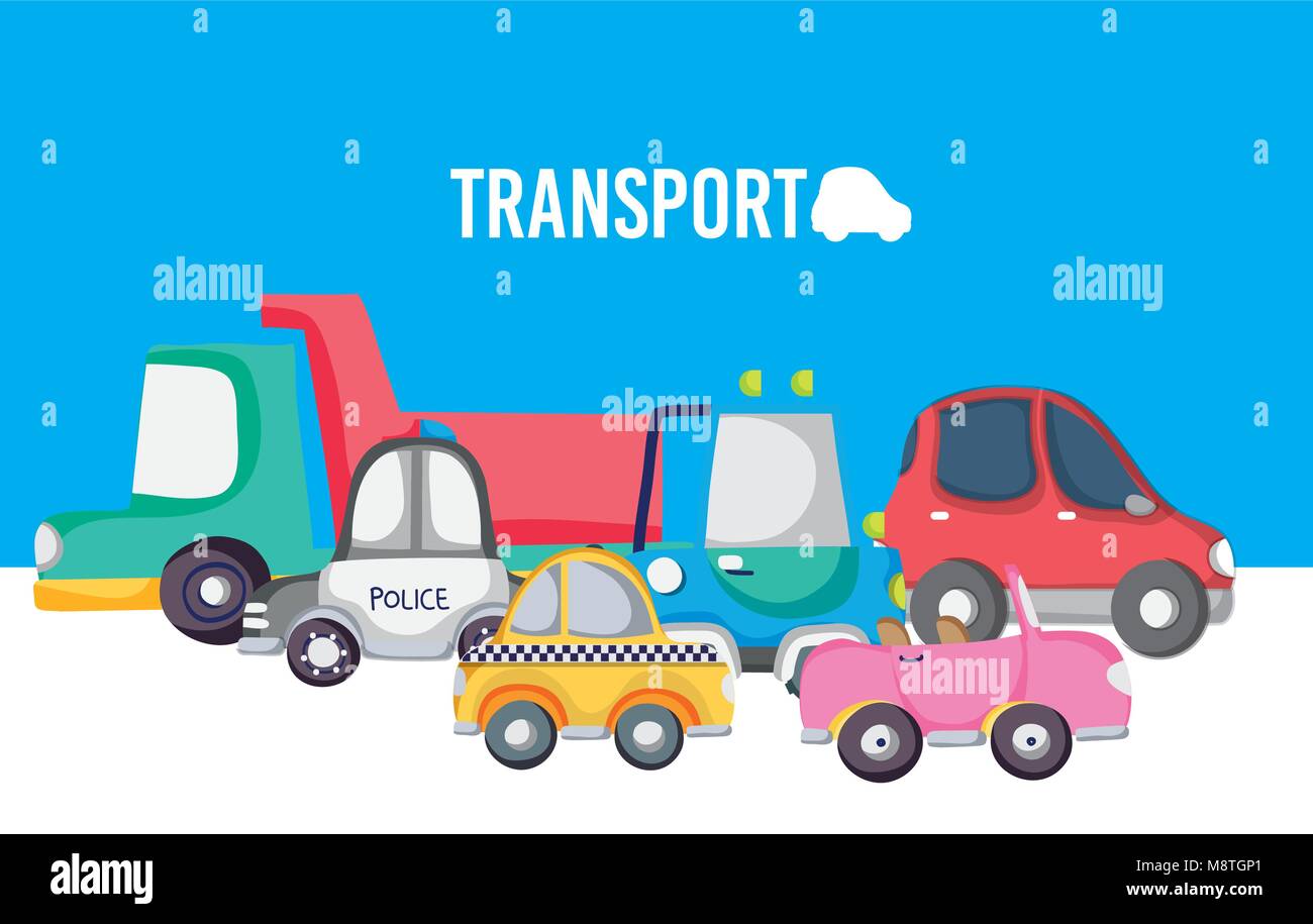 Set of cartoons vehicles Stock Vector Image & Art - Alamy
