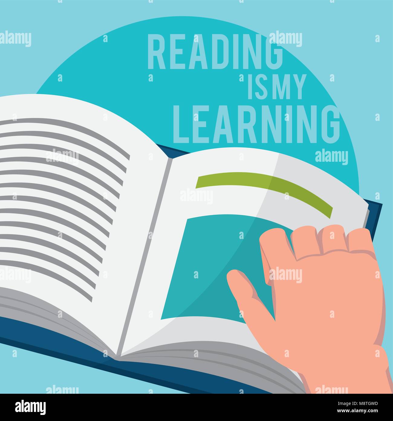 Reading a book cartoon Stock Vector Image & Art - Alamy