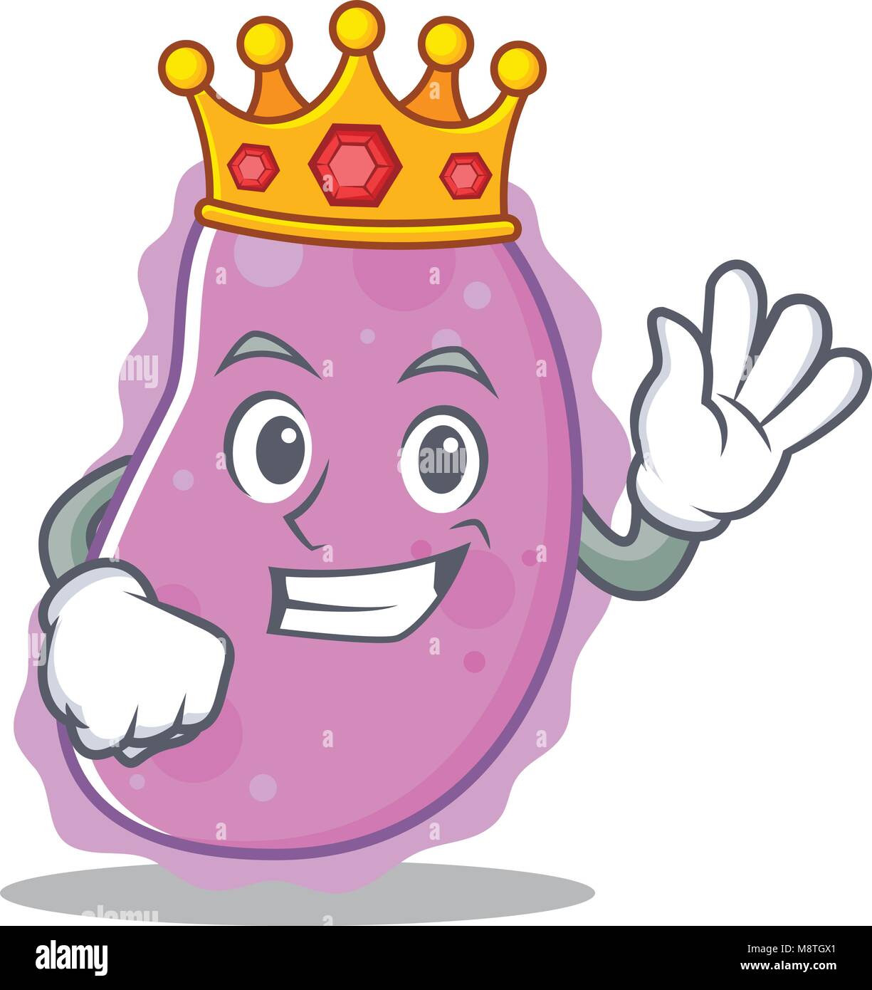 King bacteria mascot cartoon style Stock Vector Image & Art - Alamy