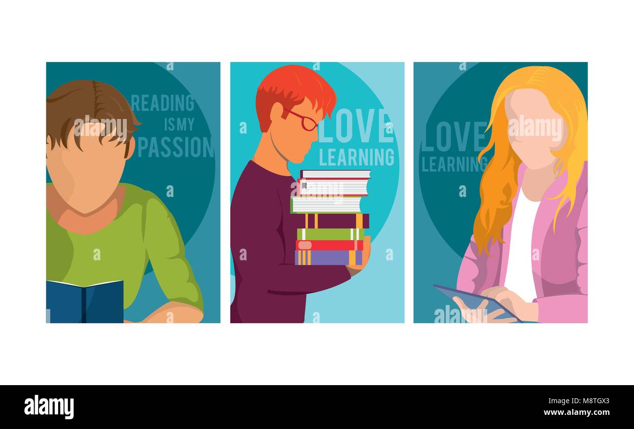 Love learning and reading design Stock Vector Image & Art - Alamy