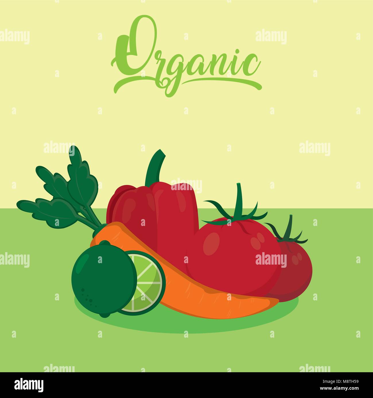 Organic vegetables cartoon Stock Vector Image & Art - Alamy