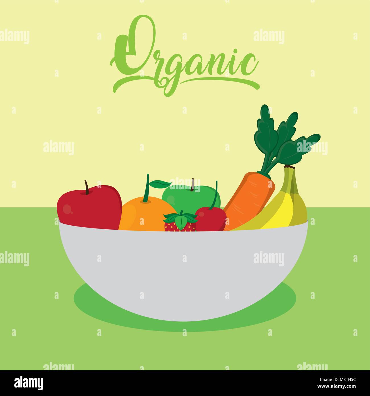 Organic fruits cartoon Stock Vector Image & Art - Alamy