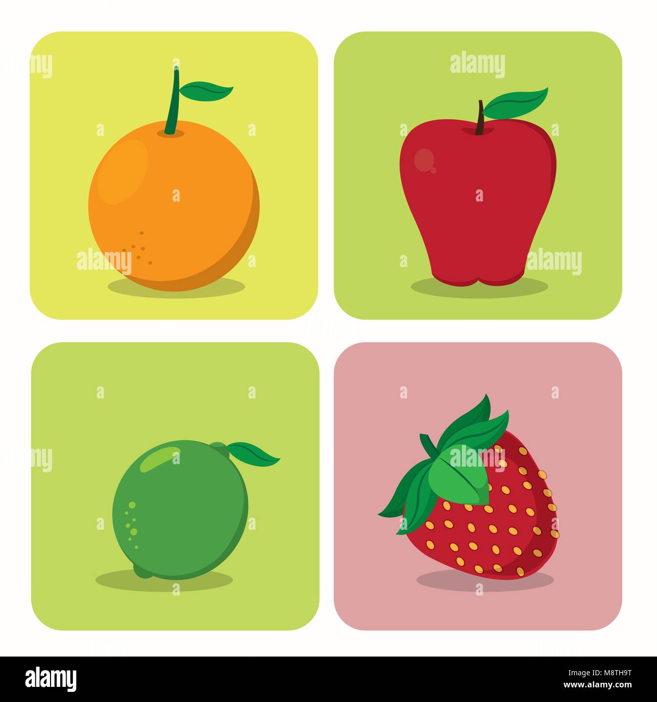 Set of fruits cartoons Stock Vector Image & Art - Alamy
