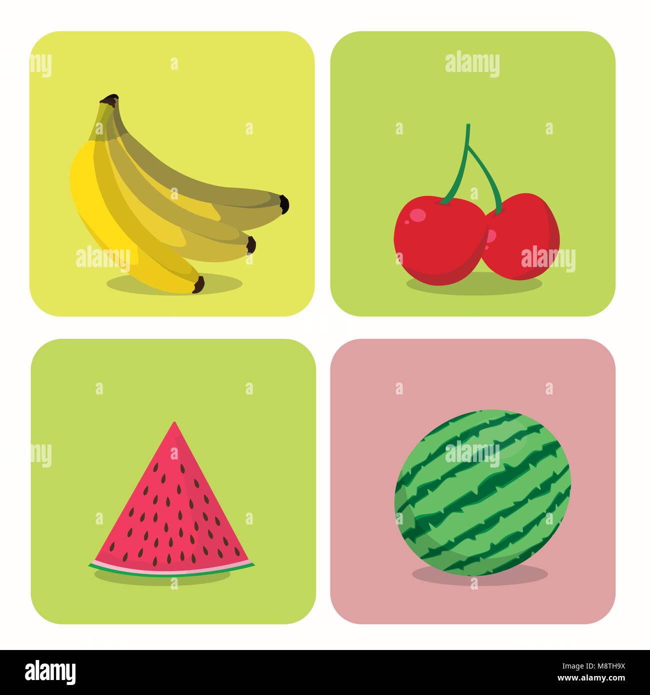 Set of fruits cartoons Stock Vector Image & Art - Alamy