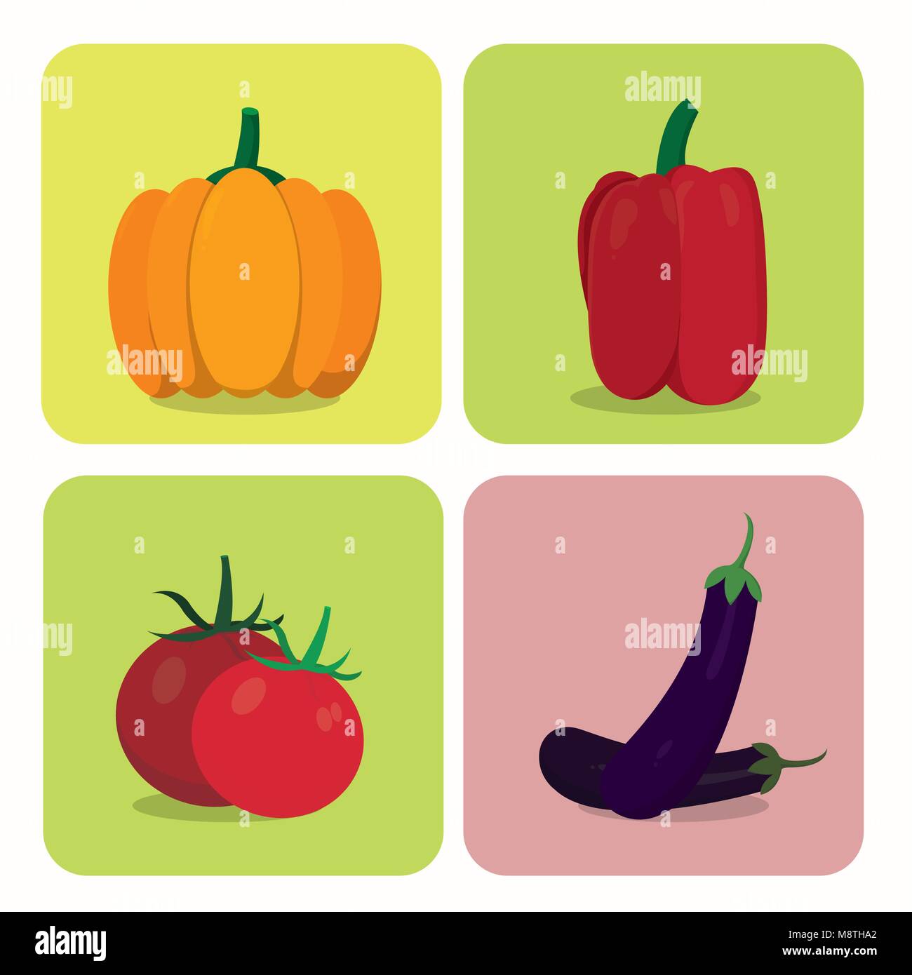 Set of vegetables cartoons Stock Vector Image & Art - Alamy