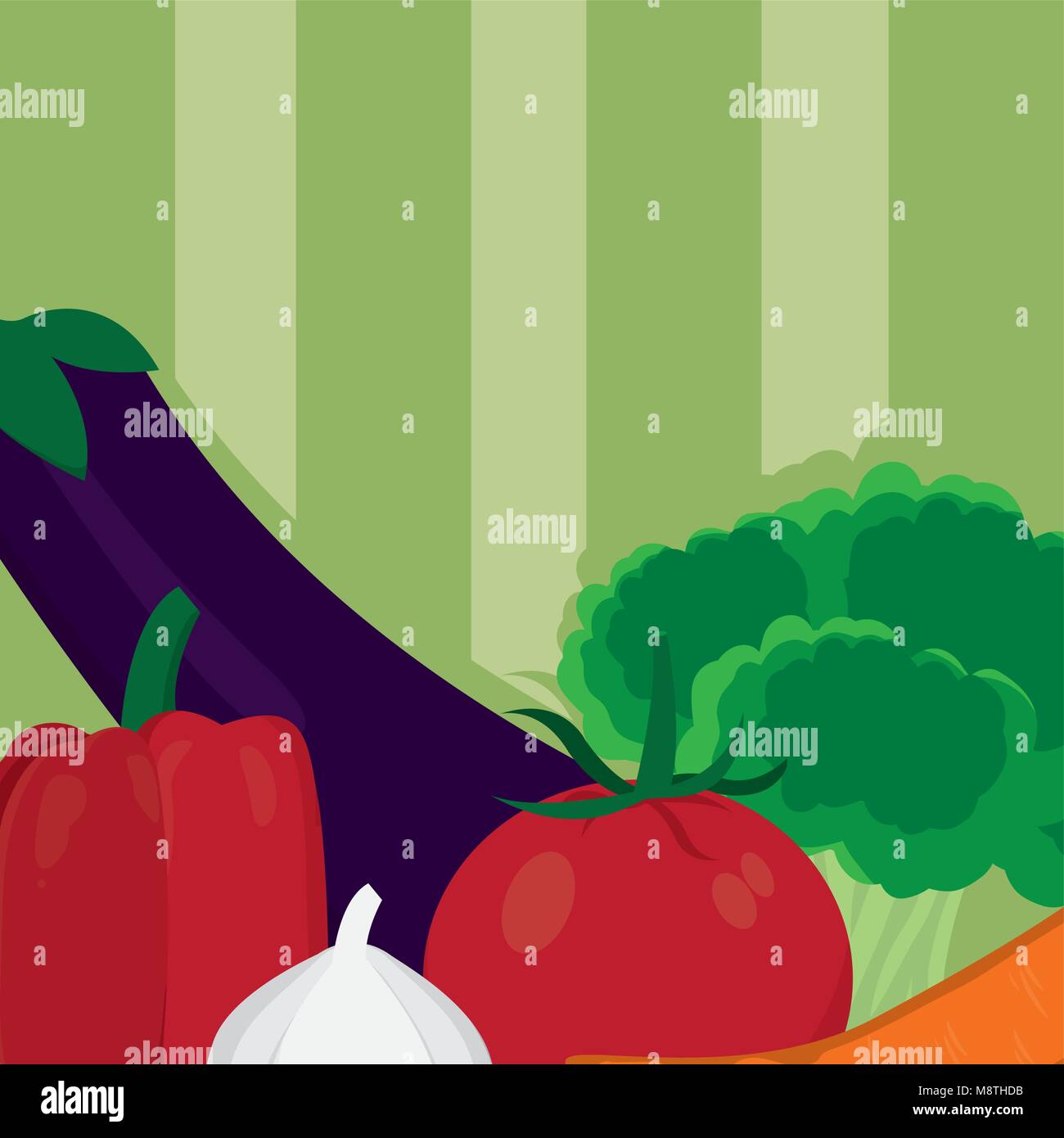 Organic vegetables cartoons Stock Vector Image & Art - Alamy