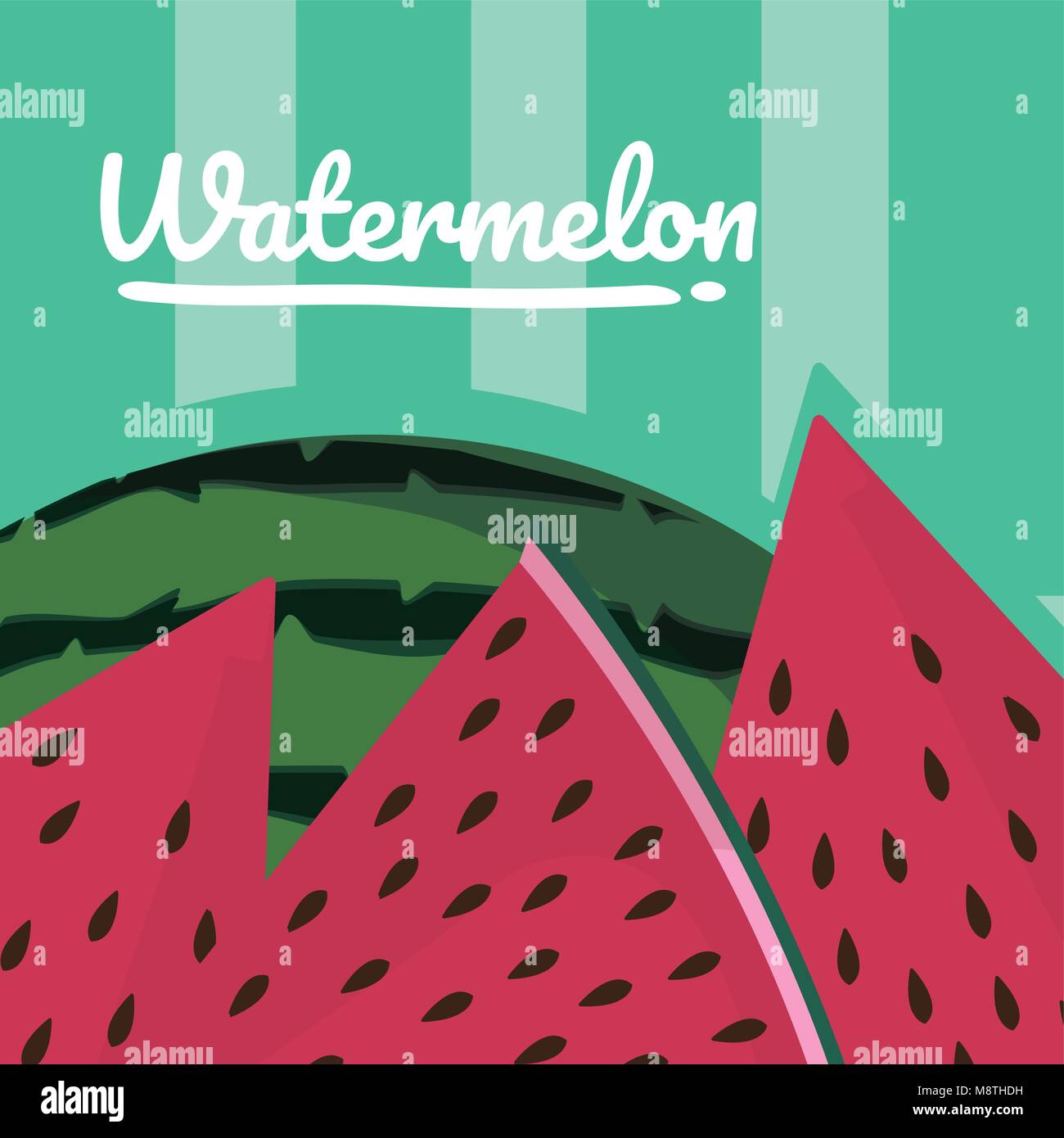Watermelon sliced cartoon Stock Vector Image & Art - Alamy