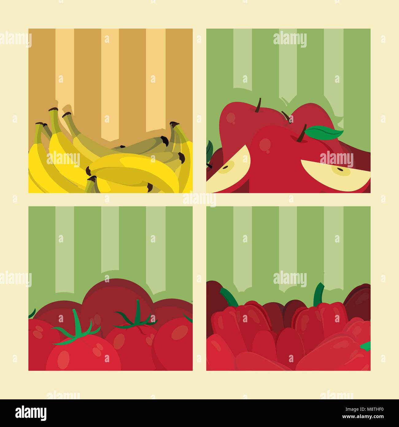Set of fruits cartoons Stock Vector Image & Art - Alamy