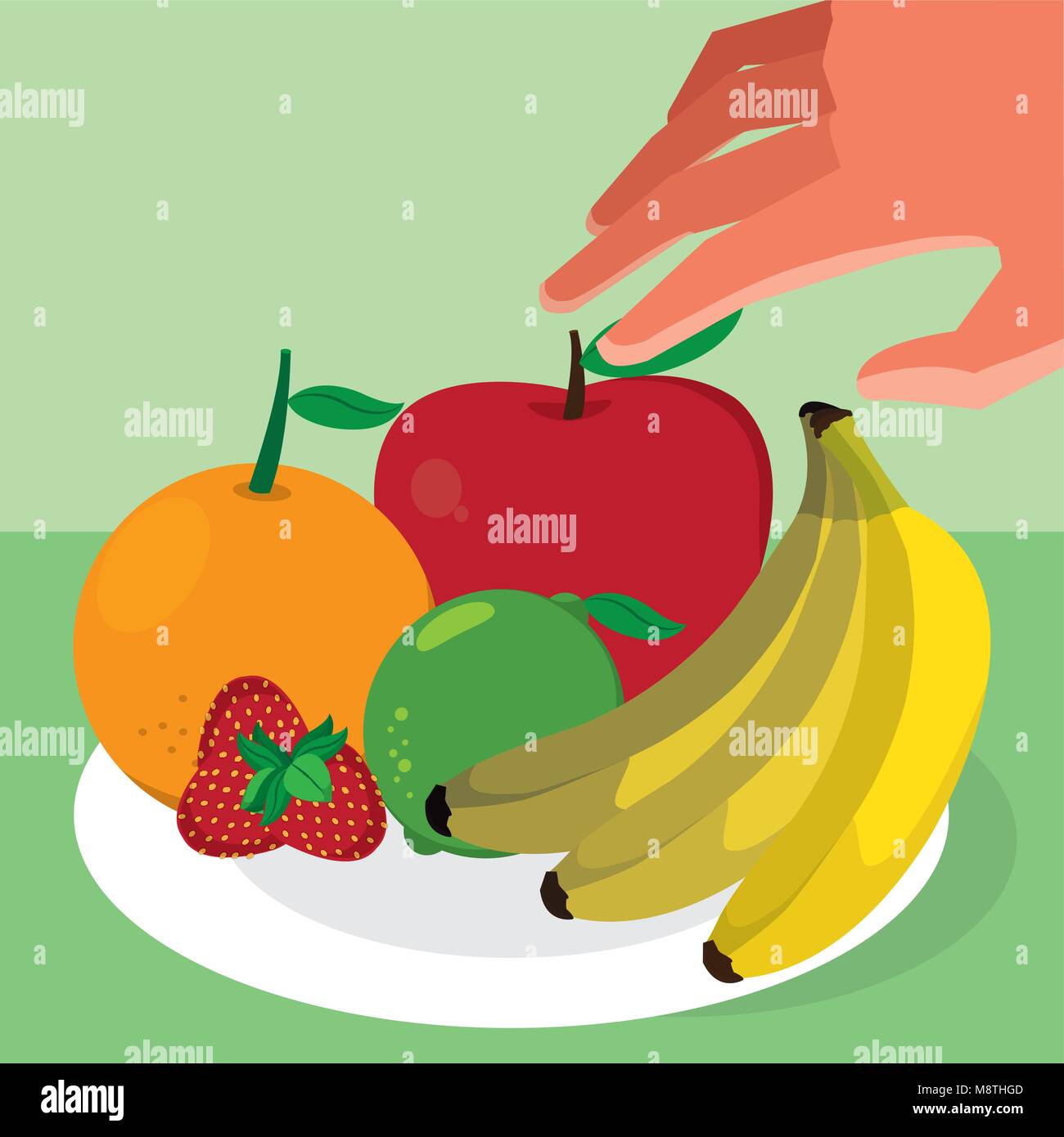 Hand grabbing fruits Stock Vector Image & Art - Alamy