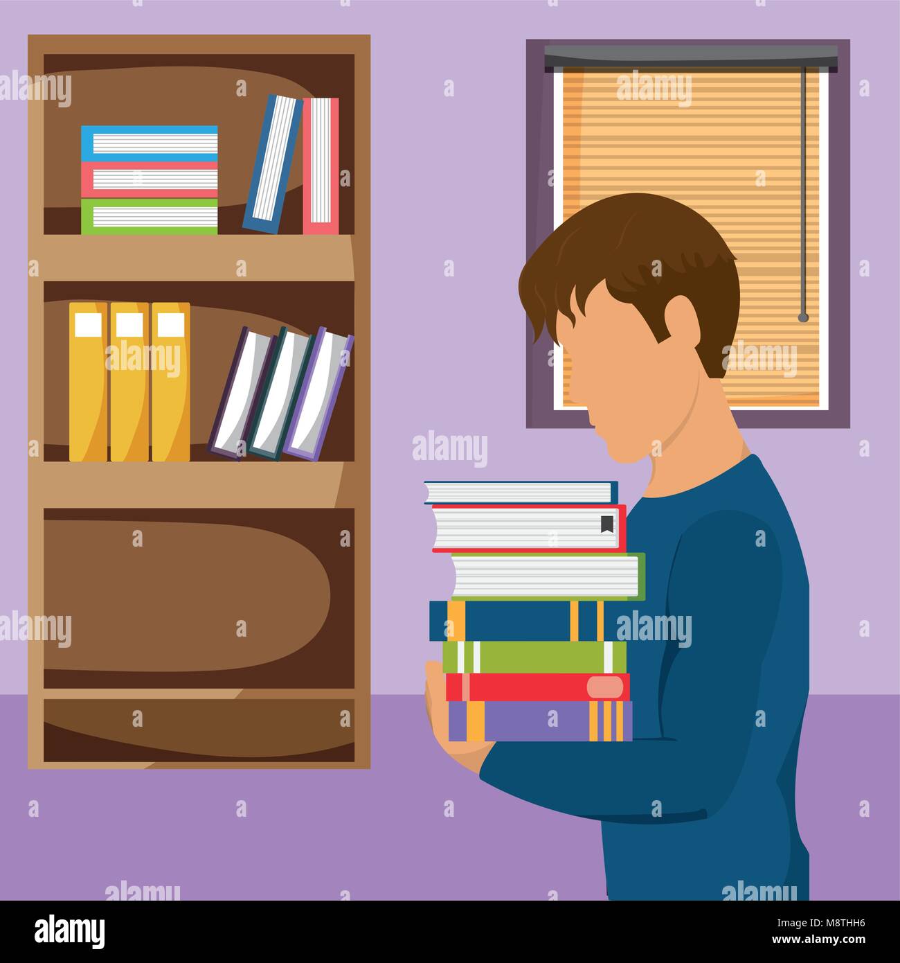Studying window Stock Vector Images - Alamy