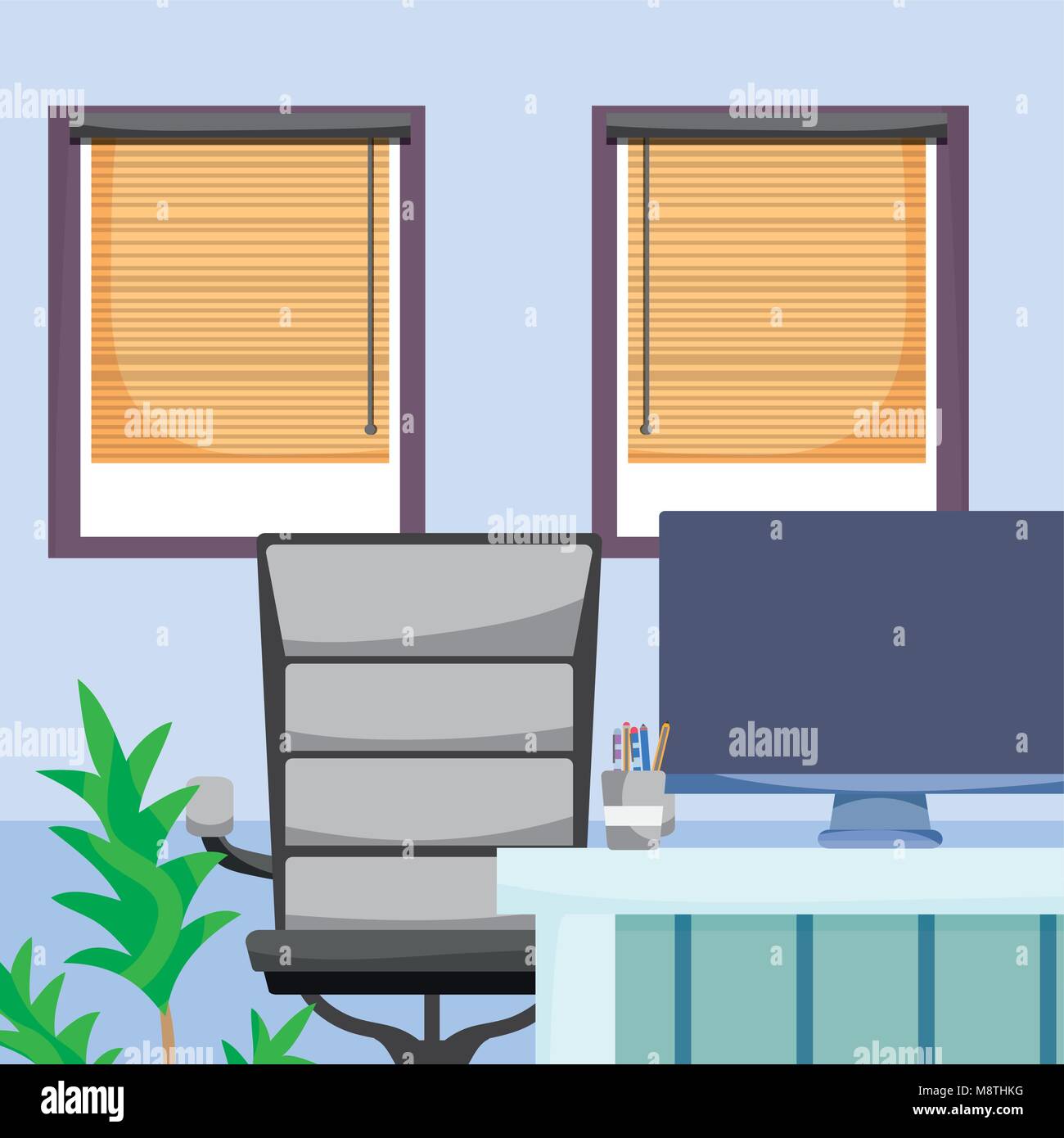 Empty office interior Stock Vector Image & Art - Alamy