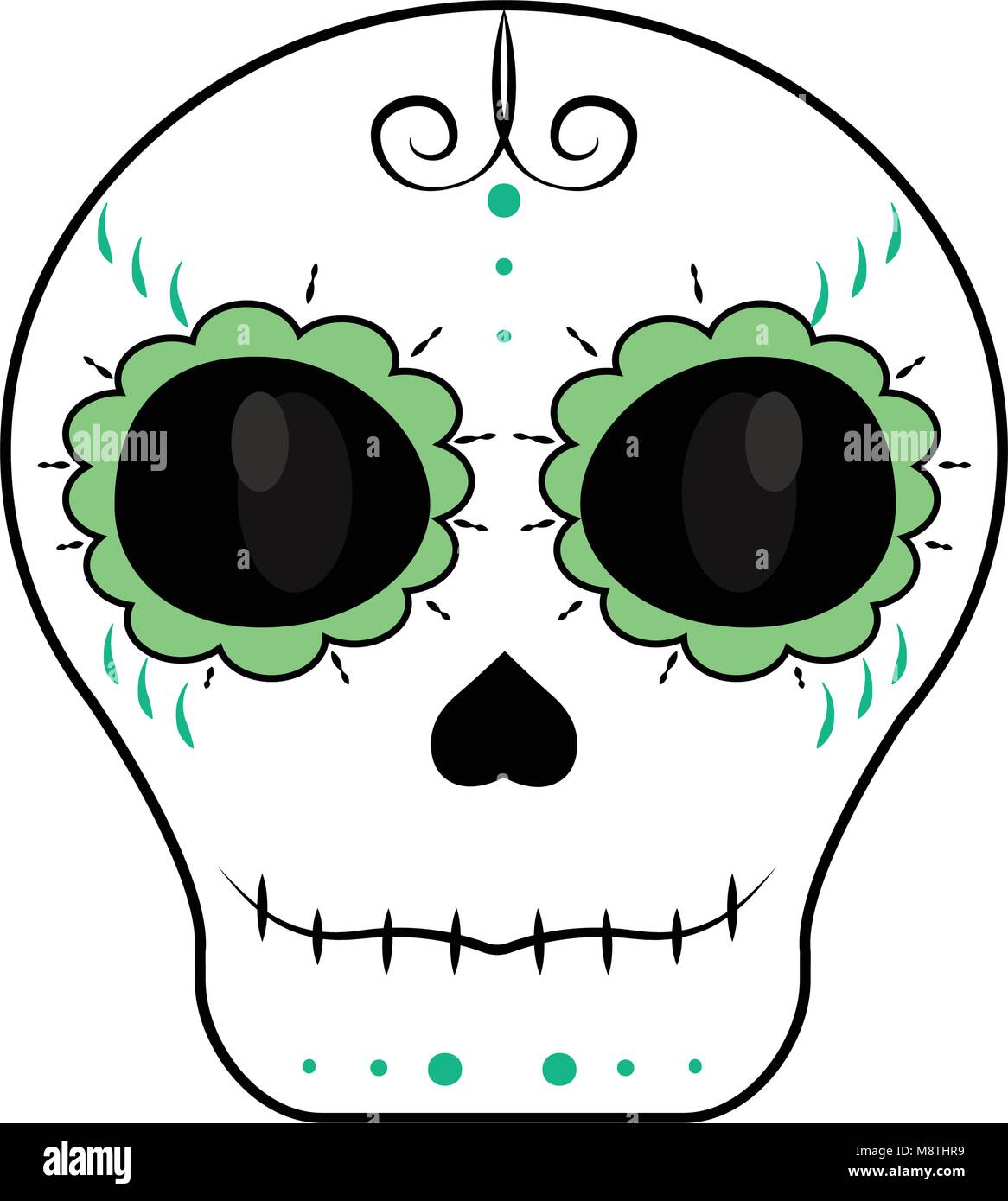 Skull mexican day dead Stock Vector Images - Alamy