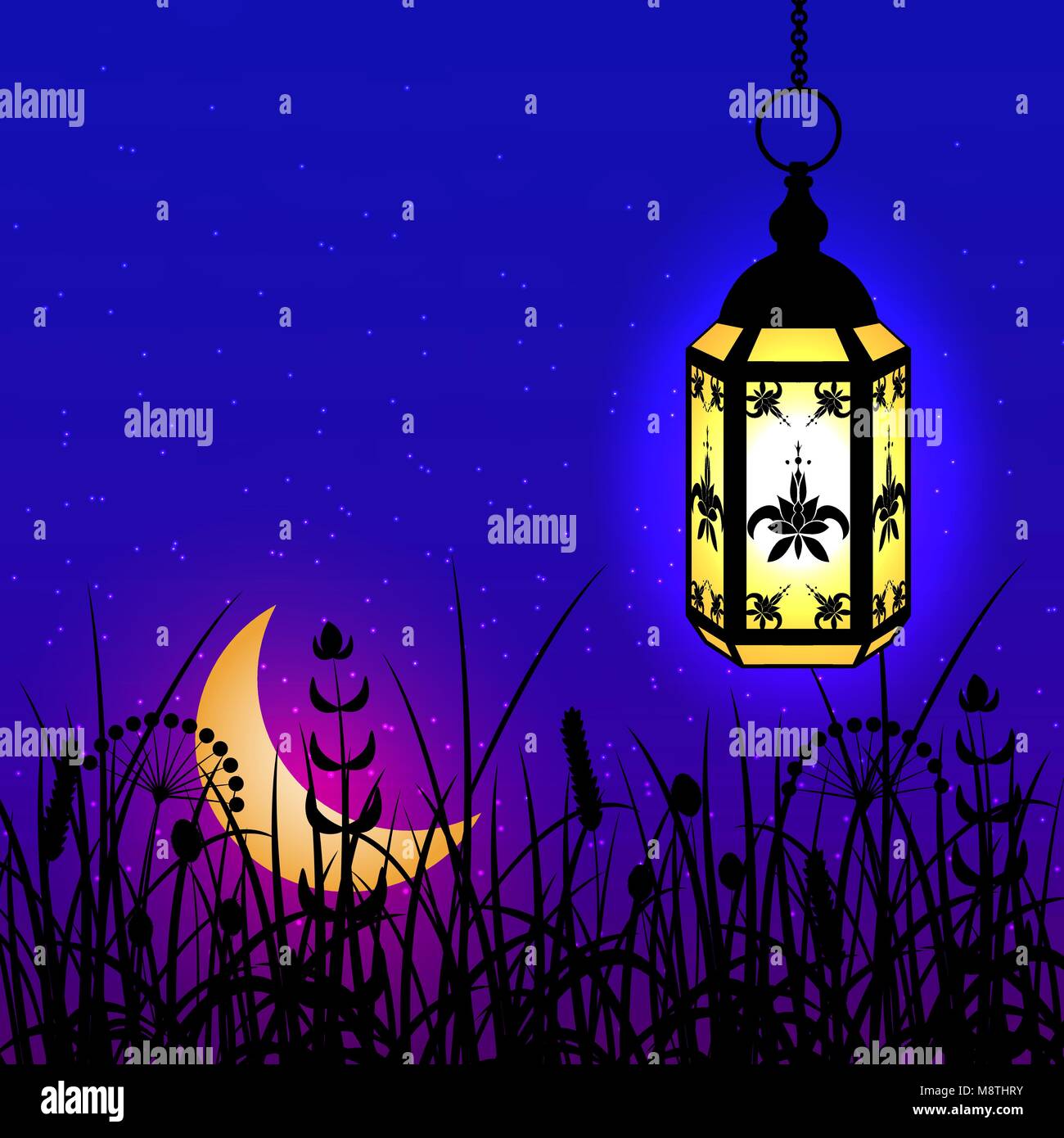 Ramadan Kareem. Concept of a Islamic holiday. Lantern hanging on a ...