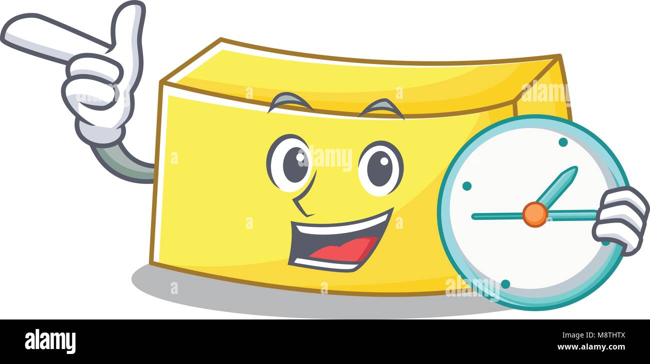 With clock butter character cartoon style Stock Vector Image & Art - Alamy
