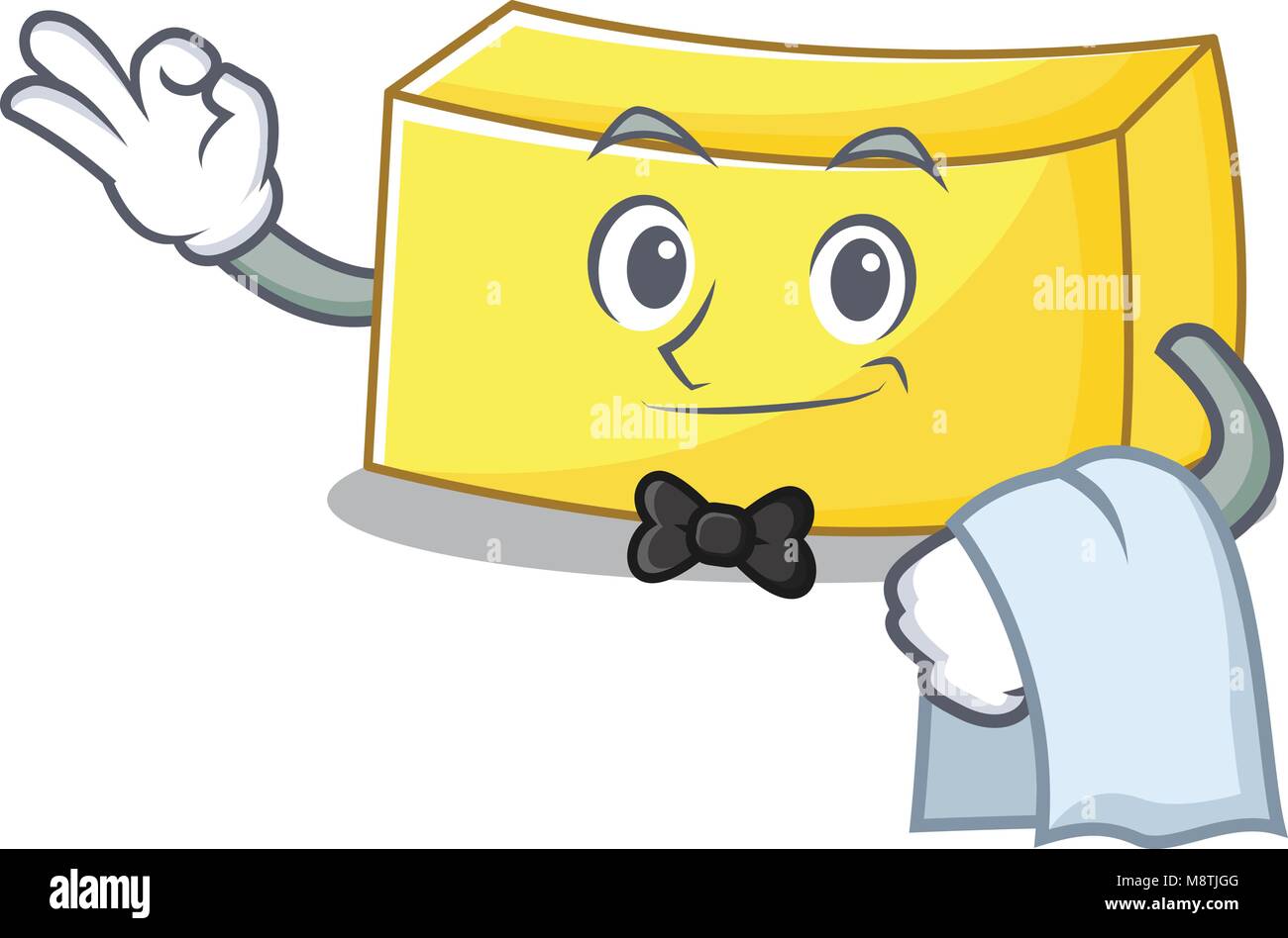 Waiter butter mascot cartoon style Stock Vector Image & Art - Alamy