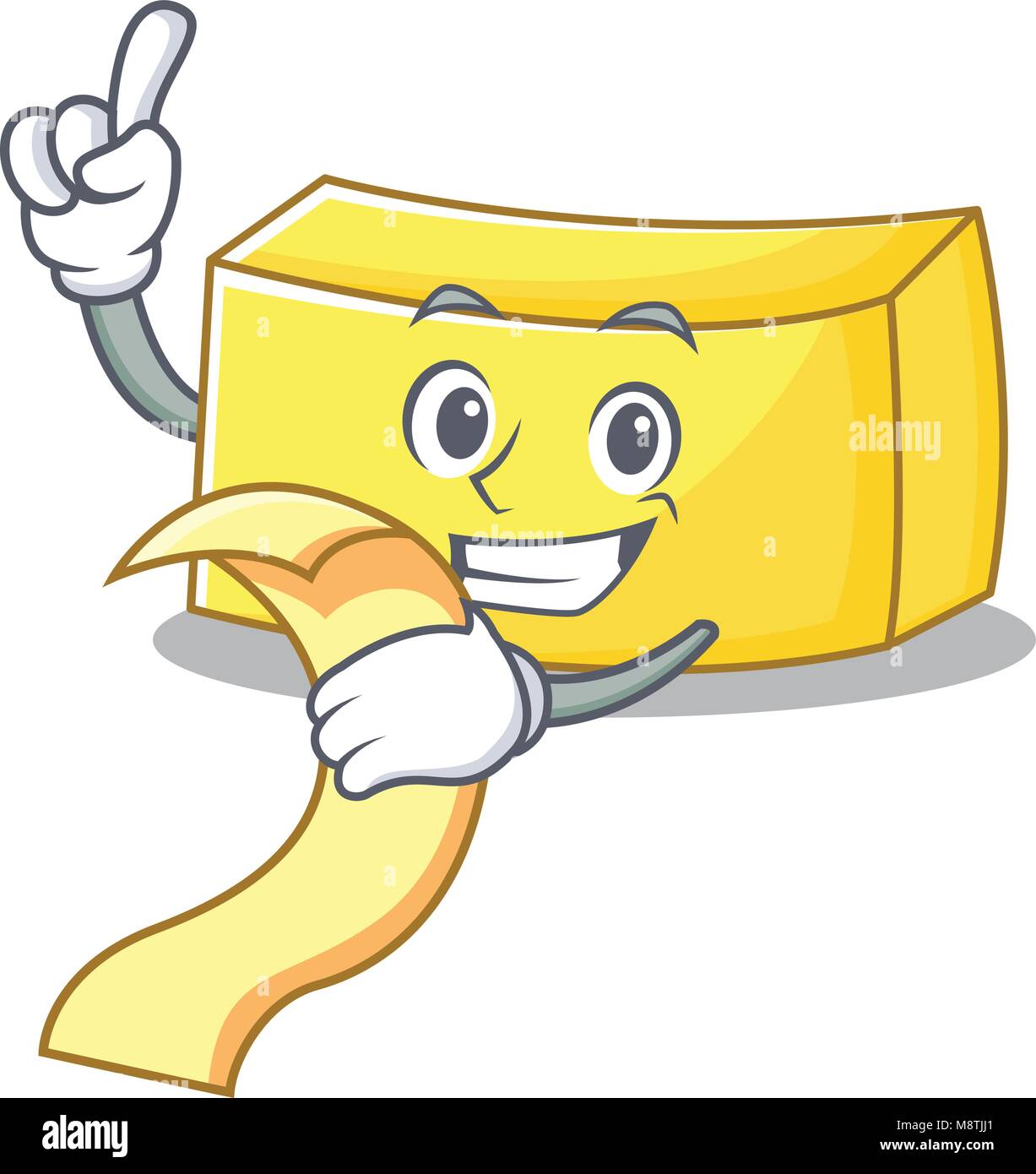 With menu butter mascot cartoon style Stock Vector Image & Art - Alamy