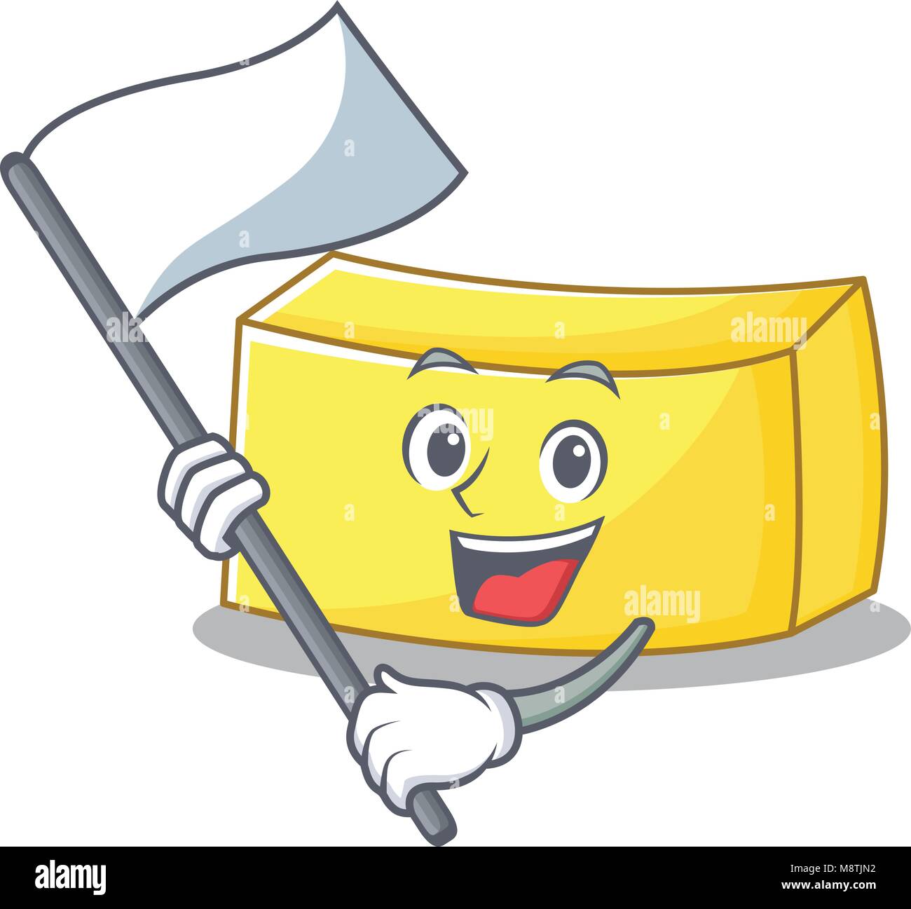 With flag butter mascot cartoon style Stock Vector Image & Art - Alamy