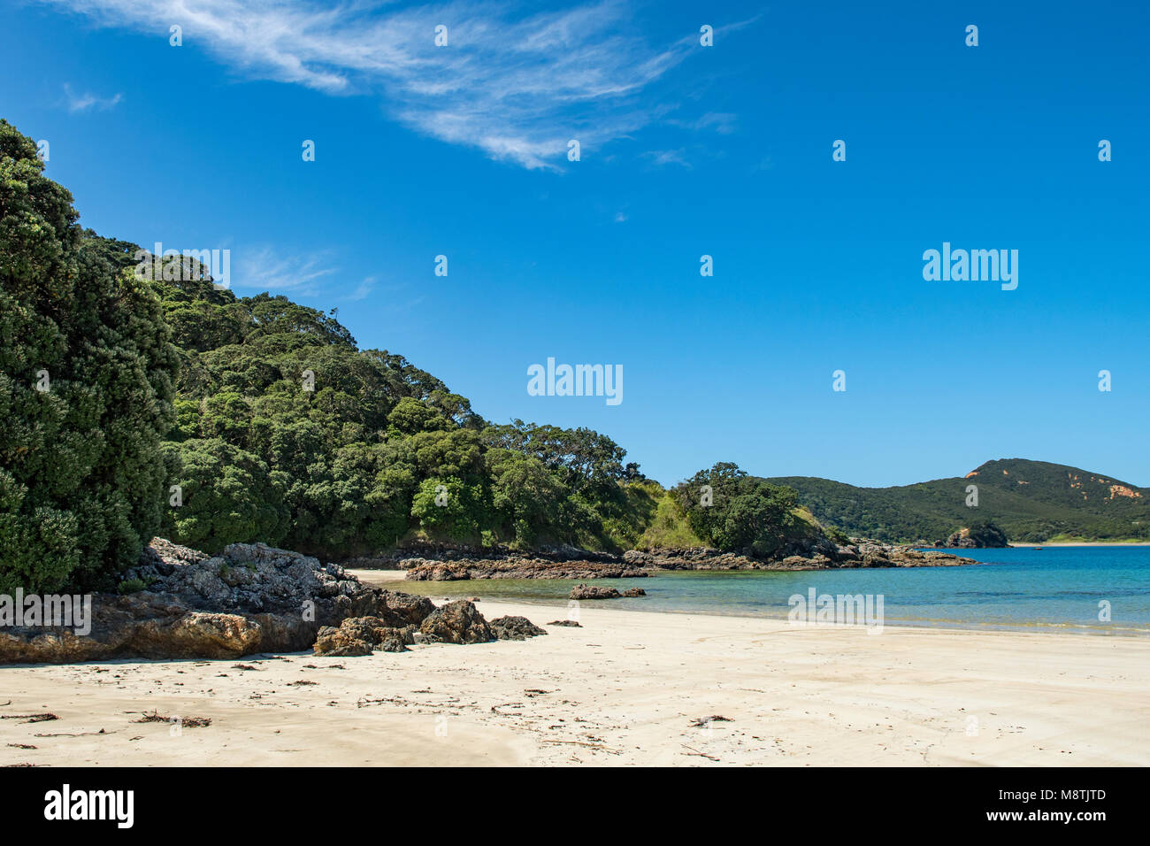 Waikato Bay Beach, Karikari Peninsula, North Island, New Zealand Stock ...