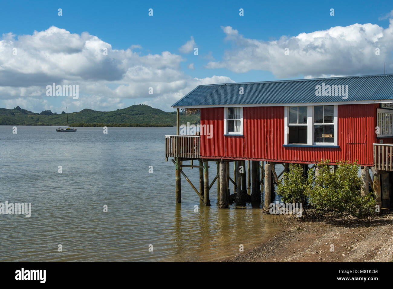 Waterfront at Rawene, North Island, New Zealand Stock Photo - Alamy